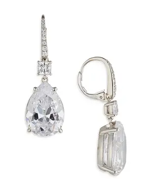 Nadri Shine On Teardrop Earrings - Silver