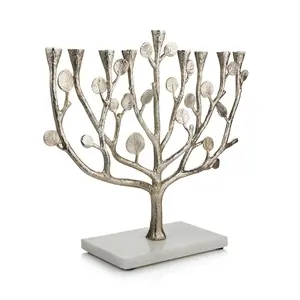 Michael Aram Botanical Leaf Menorah - Nickelplate