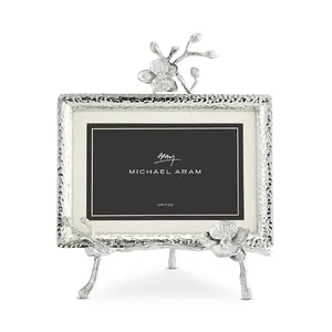 Michael Aram White Orchid Easel Frame, For 4 X 6 Photo - Silver