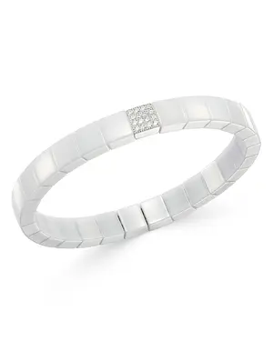 Roberto Demeglio 18k Gold, Ceramic And Diamond Scacco Bracelet - White