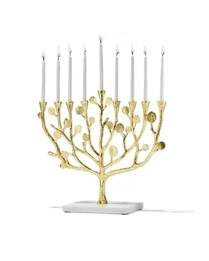 Michael Aram Botanical Leaf Menorah - Gold