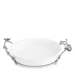 Michael Aram White Orchid Pie Plate - Silver