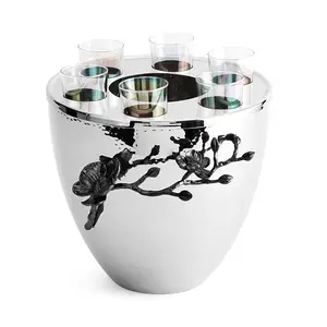 Michael Aram Black Orchid Vodka Service - Silver