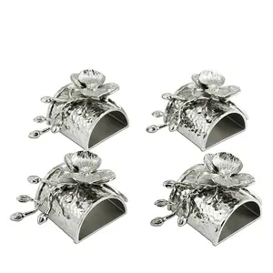 Michael Aram White Orchid Napkin Rings - Silver