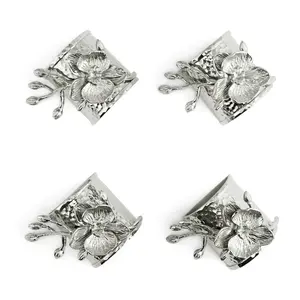Michael Aram White Orchid Napkin Rings