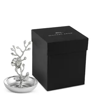 Michael Aram White Orchid Ring Catch - Silver