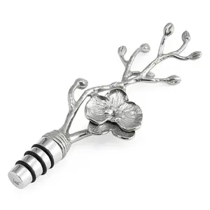 Michael Aram White Orchid Wine Stopper - Silver