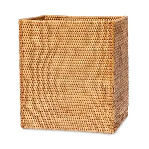 PIGEON AND POODLE Dalton Rattan Wastebasket - Brown