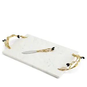 Michael Aram Olive Branch Cheese Board With Knife