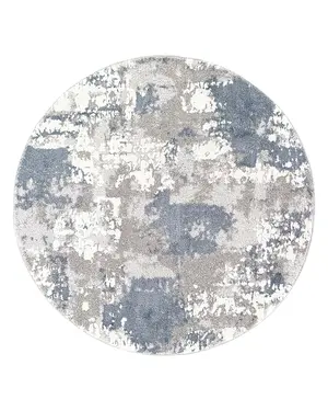 LIVABLISS Venice Vne-2306 Round Area Rug, 7'10 X 7'10 - Denim Blue