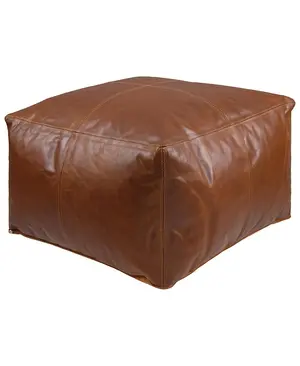 SURYA Barrington Pouf - Brown