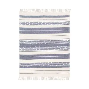 SURYA Livabliss Yemaya Throw Blanket Dark Blue