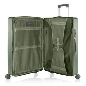 HEYS Large Upright Expandable Spinner Suitcase - Moss