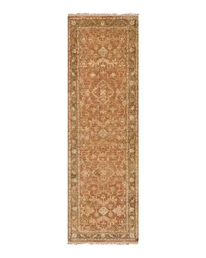 SURYA Hillcrest Hil-9009 Runner Area Rug, 3' X 12 - Tan/brown/red/sage