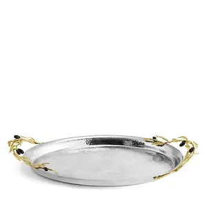 Michael Aram Olive Branch Serving Tray - Silver