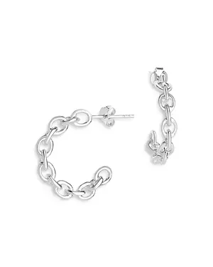Sterling Forever Sterling Open Link Hoop Earrings