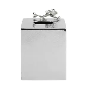 Michael Aram White Orchid Tissue Box Holder - Stainless Steel