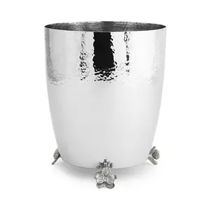 Michael Aram White Orchid Waste Basket - Stainless Steel