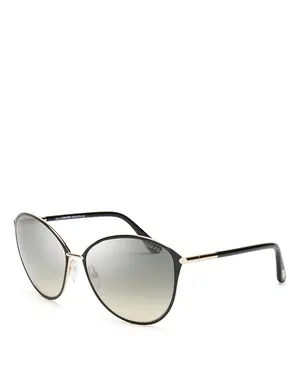 TOM FORD Oversized 59mm Sunglasses - Rose Gold/black