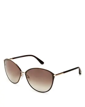 TOM FORD Oversized 59mm Sunglasses - Rose Gold/dark Brown