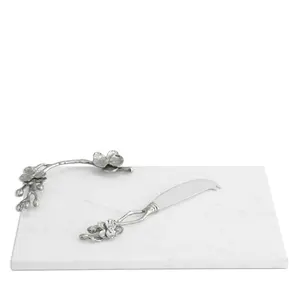Michael Aram White Orchid Small Cheeseboard With Knife