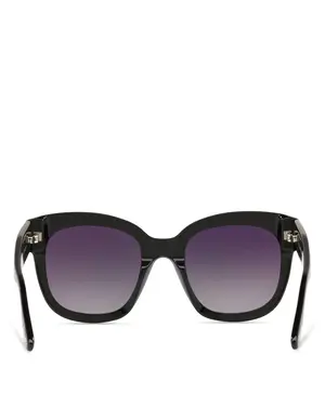 TOM FORD Beatrix Mirrored Square Sunglasses, 52mm - Shiny Black/smoke