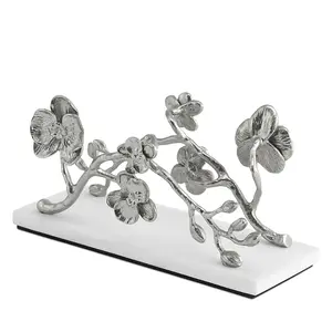 Michael Aram White Orchid Vertical Napkin Holder - Silver