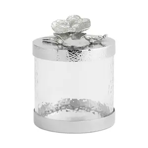 Michael Aram Extra Small White Orchid Canister - Silver