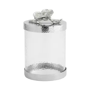 Michael Aram Small White Orchid Canister - Silver