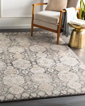 Livabliss Indigo Igo-2306 Area Rug, 2' X 2'11 - Charcoal