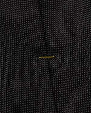 Eton Solid Textured Silk Classic Tie - Black