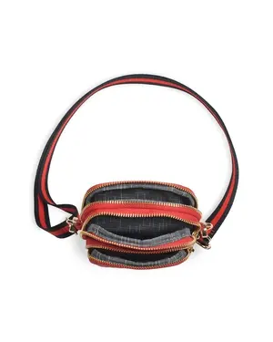 SOL AND SELENE Divide & Conquer Quilted Crossbody - Red