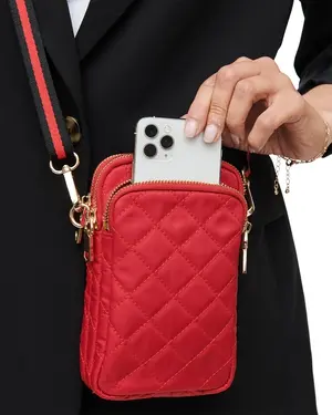 SOL AND SELENE Divide & Conquer Quilted Crossbody - Red