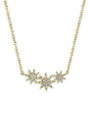MOON & MEADOW 14k Yellow Diamond Star Pendant Necklace - Gold