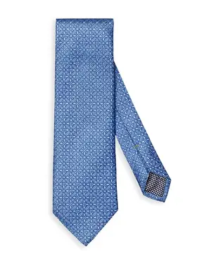 Eton Silk Floral Tie - Blue