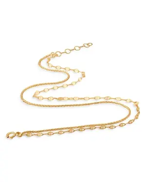 Aqua Double-row Chain Anklet