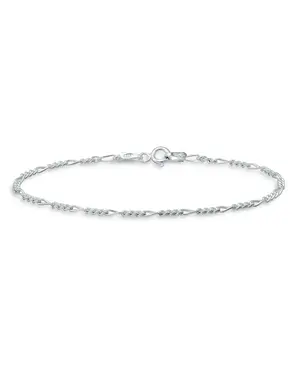 Aqua Figaro Link Bracelet - Silver