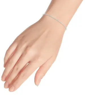 Aqua Figaro Link Bracelet - Silver