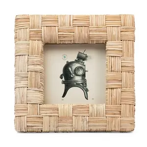 PIGEON AND POODLE Grasse Woven Rattan Frame, 5 X 5 - Natural