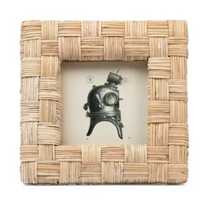 PIGEON AND POODLE Grasse Woven Rattan Frame, 5 X 5