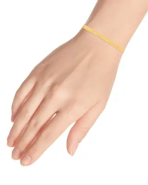 Aqua Herringbone Chain Bracelet