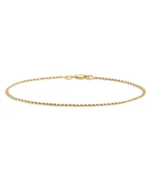 Aqua Rope Chain Bracelet - Gold