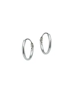 Aqua 18k -plated Or Sterling Hoop Earrings - Silver