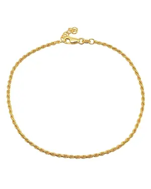 Aqua Rope Chain Anklet - Gold
