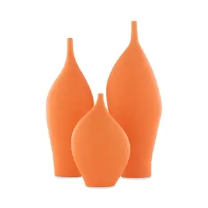 Livabliss Neo Vase, Set Of 3 - Orange