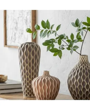 Livabliss Waves Vase, Set Of 3