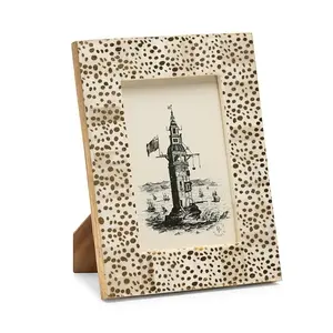 PIGEON AND POODLE Ismailia Bone Frame, 4 X 6 - Spotted Gold