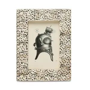 PIGEON AND POODLE Ismailia Bone Frame, 4 X 6 - Spotted Silver