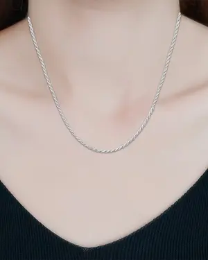Aqua Rope Chain Necklace