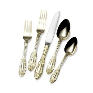 WALLACE Duchess 65 Piece Flatware Set, Service For 12 - Gold